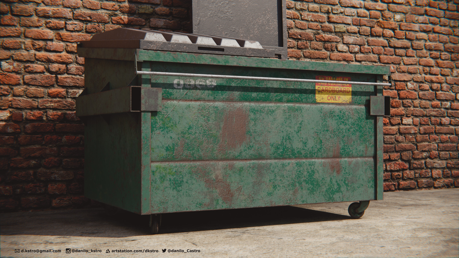 ArtStation - Garbage Container | 3D model | Textures 4k | Resources