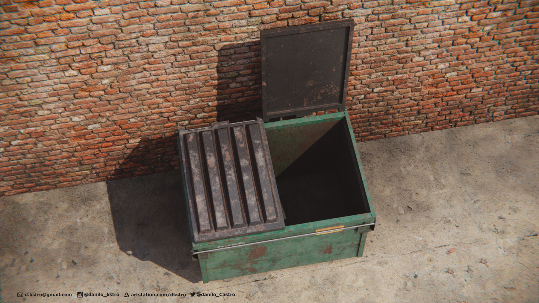 ArtStation - Garbage Container | 3D model | Textures 4k | Resources