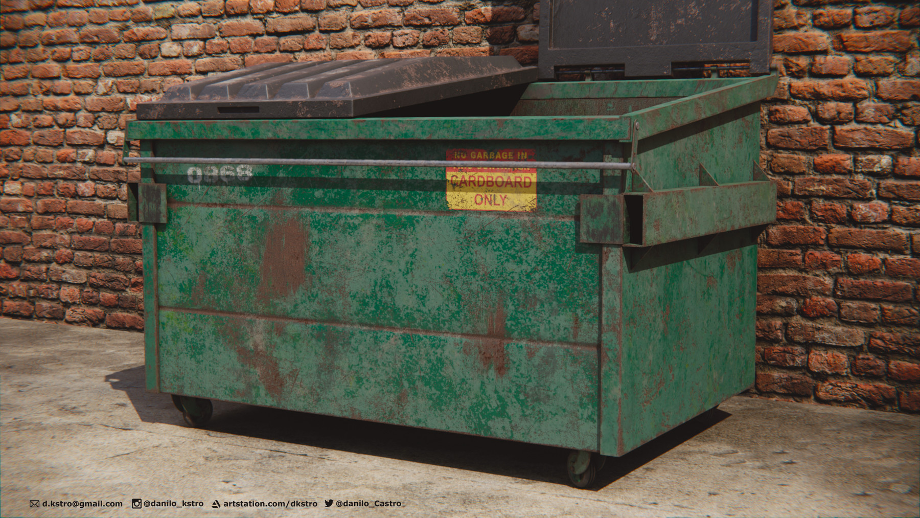 ArtStation - Garbage Container | 3D model | Textures 4k | Resources