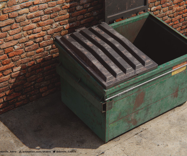 ArtStation - Garbage Container | 3D model | Textures 4k | Resources
