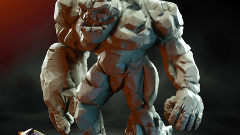 ArtStation - Earth elemental- STL | Game Assets