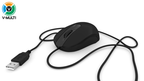 ArtStation - 3D Model: Computer Wired Mouse - Microsoft | Resources
