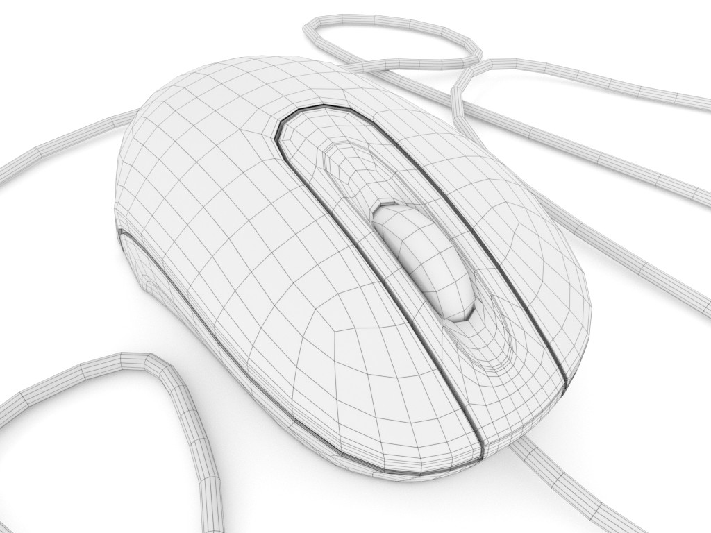 ArtStation - 3D Model: Computer Wired Mouse - Microsoft | Resources