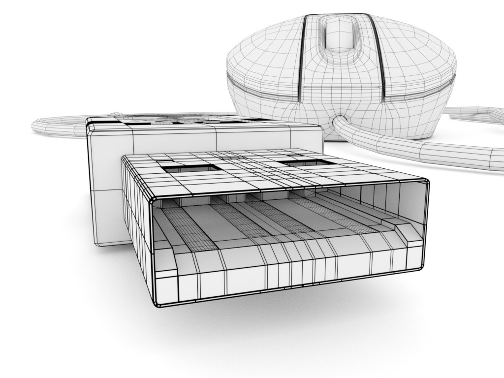 ArtStation - 3D Model: Computer Wired Mouse - Microsoft | Resources