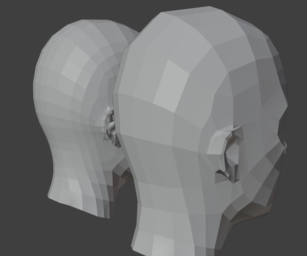 ArtStation - Female Heads Low-poly 3D Model | Game Assets