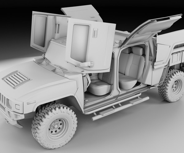 ArtStation - Hummer H3T 3d car model - Cinematic-Showcase | Resources