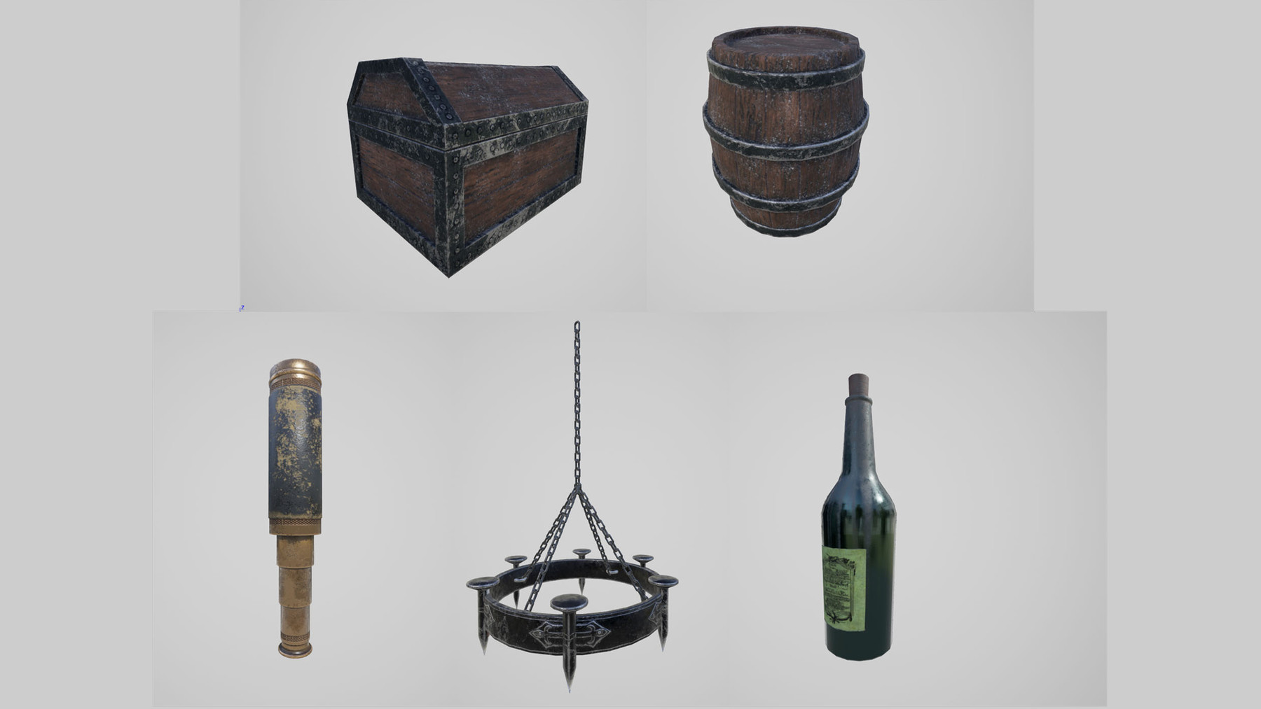ArtStation - Pirate Cabin, Sailing boat interior props | Resources
