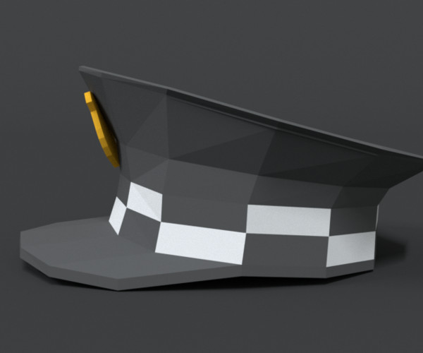ArtStation - Low Poly Cartoon Police Hat | Resources