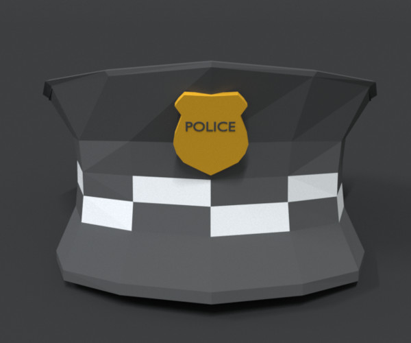 ArtStation - Low Poly Cartoon Police Hat | Resources