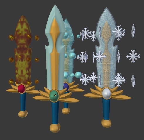 ArtStation - Elements Swords(Weapon) | Game Assets