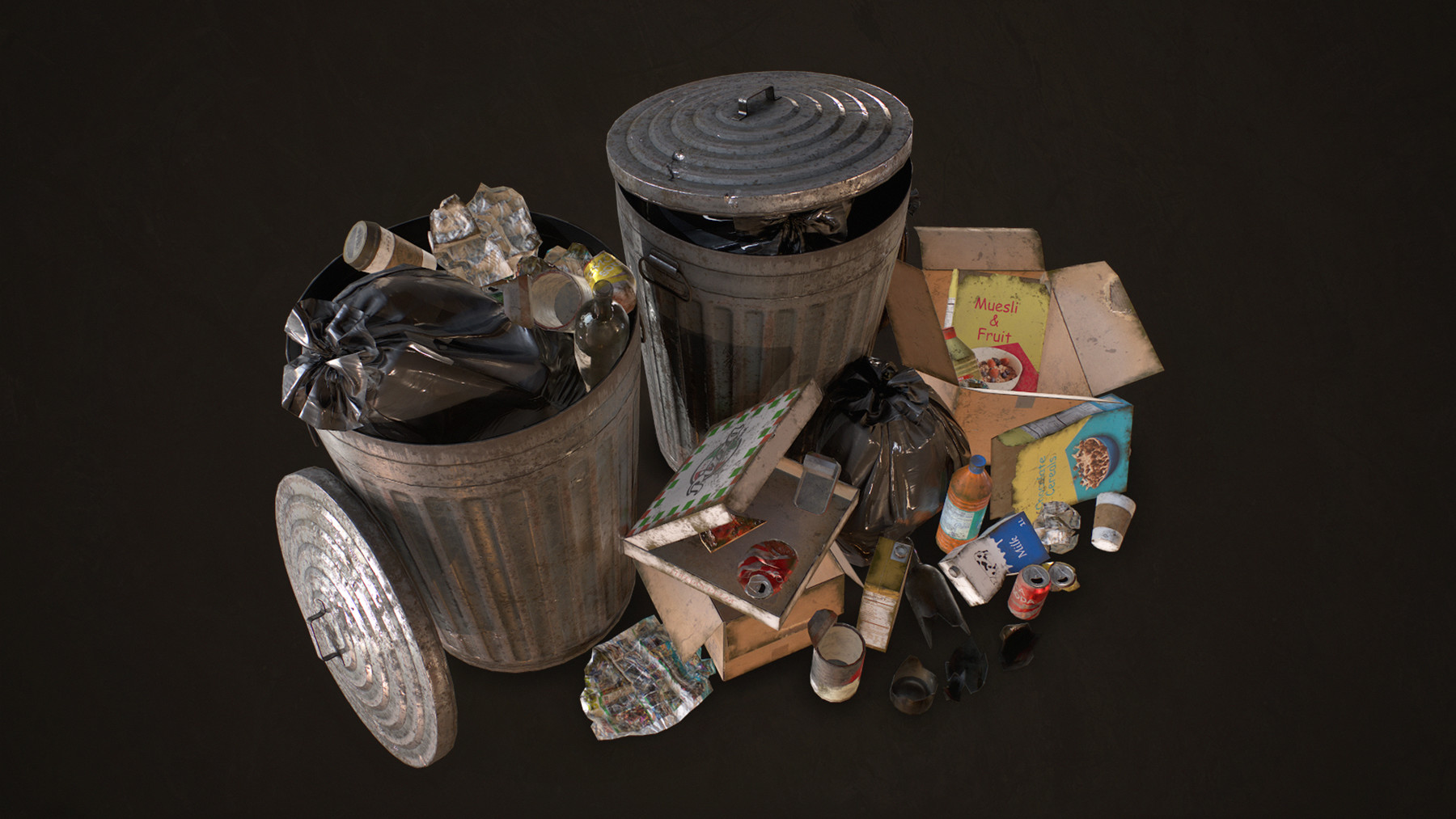 ArtStation - Urban Trash Pack Vol 1 - Low Poly | Game Assets
