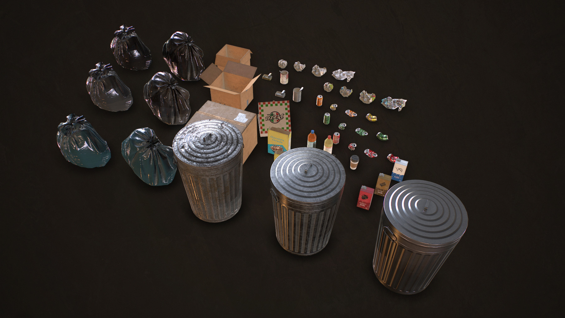 ArtStation - Urban Trash Pack Vol 1 - Low Poly | Game Assets