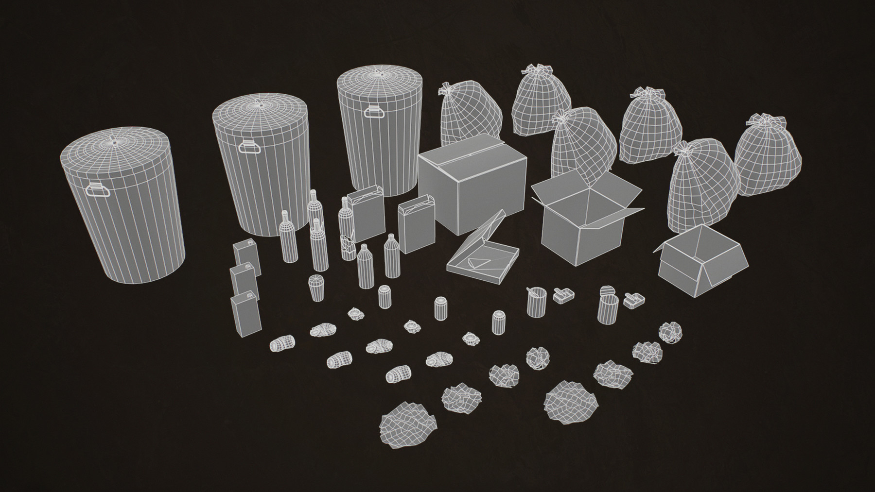 ArtStation - Urban Trash Pack Vol 1 - Low Poly | Game Assets