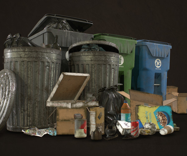 ArtStation - Urban Trash Pack Vol 2 - Low Poly | Game Assets