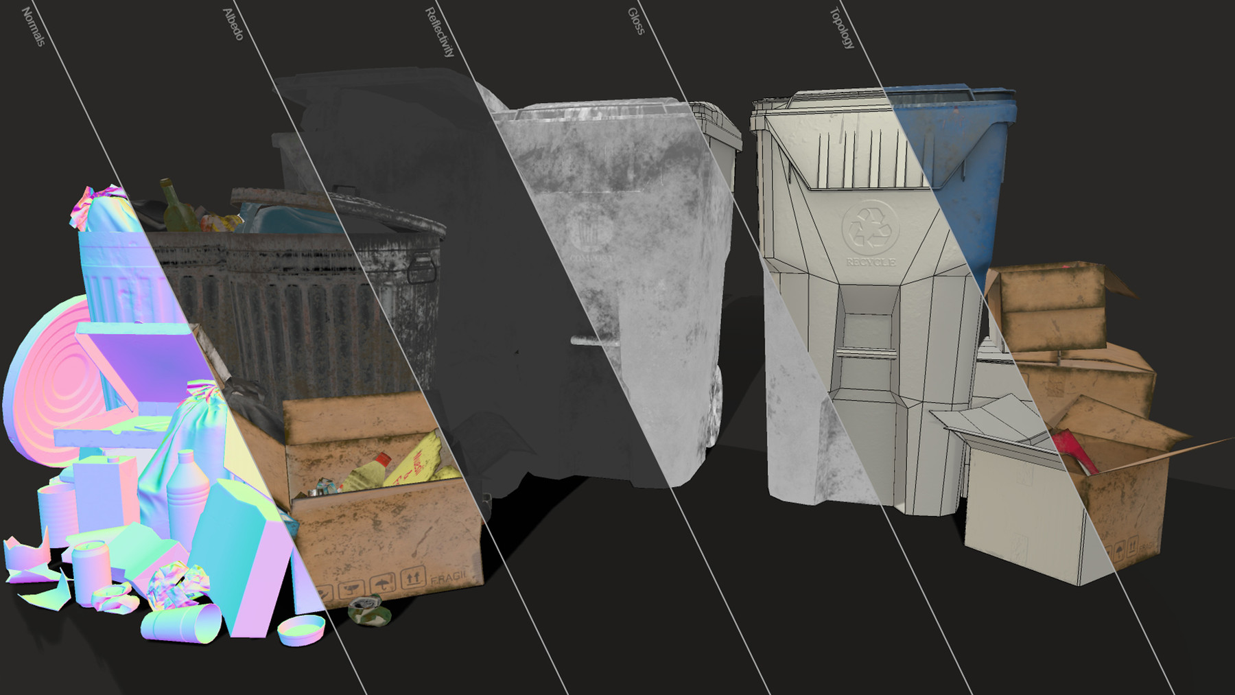 ArtStation - Urban Trash Pack Vol 2 - Low Poly | Game Assets