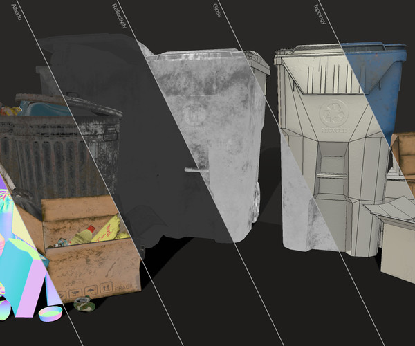 ArtStation - Urban Trash Pack Vol 2 - Low Poly | Game Assets
