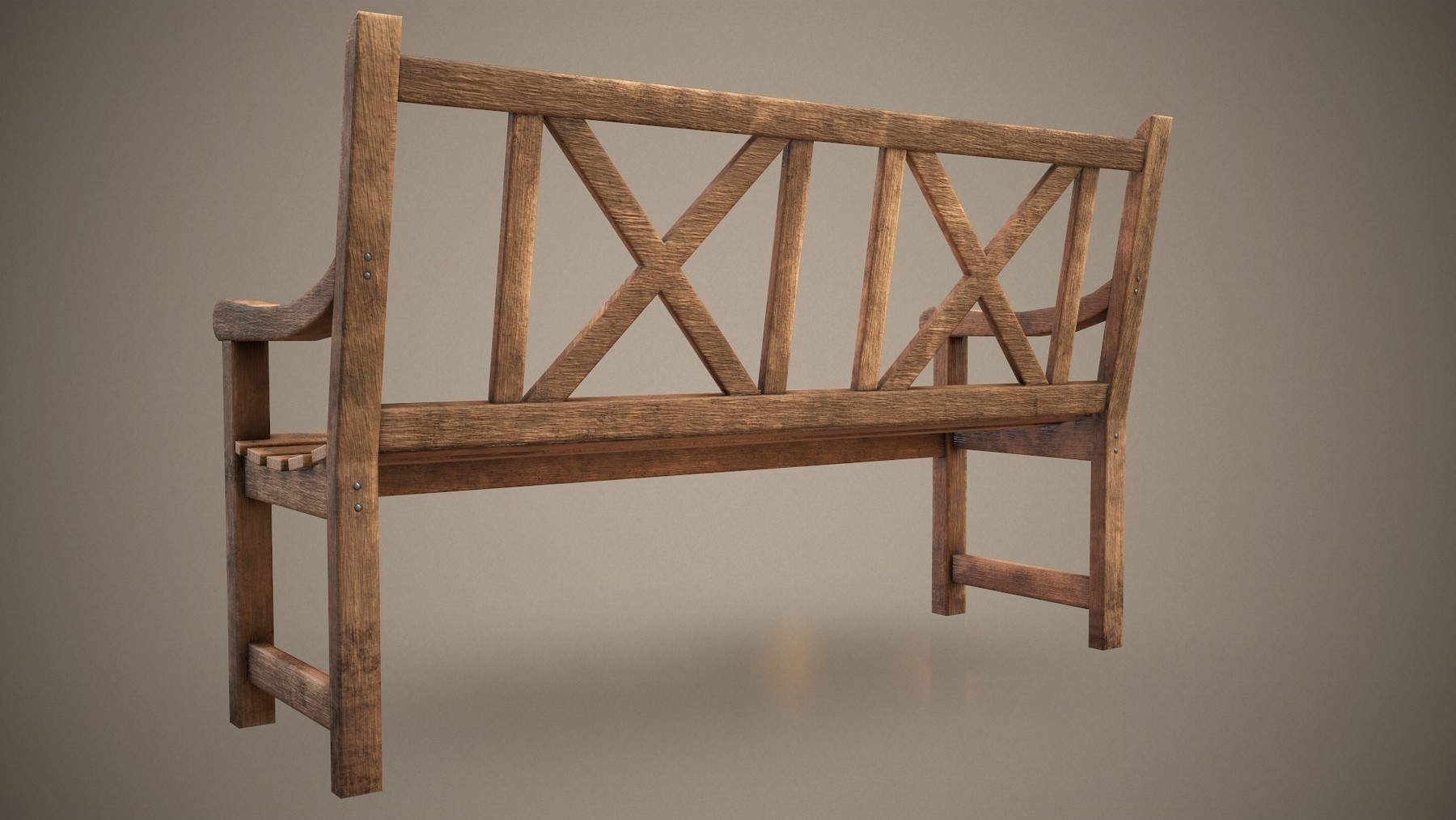 ArtStation - Wooden Bench - Low Poly | Game Assets