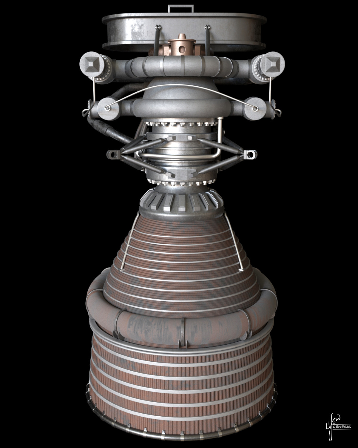 ArtStation - F1 Rocket Engine | Resources