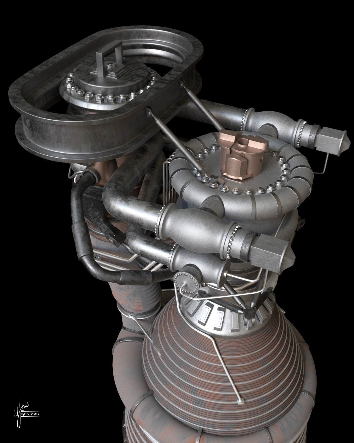 ArtStation - F1 Rocket Engine | Resources