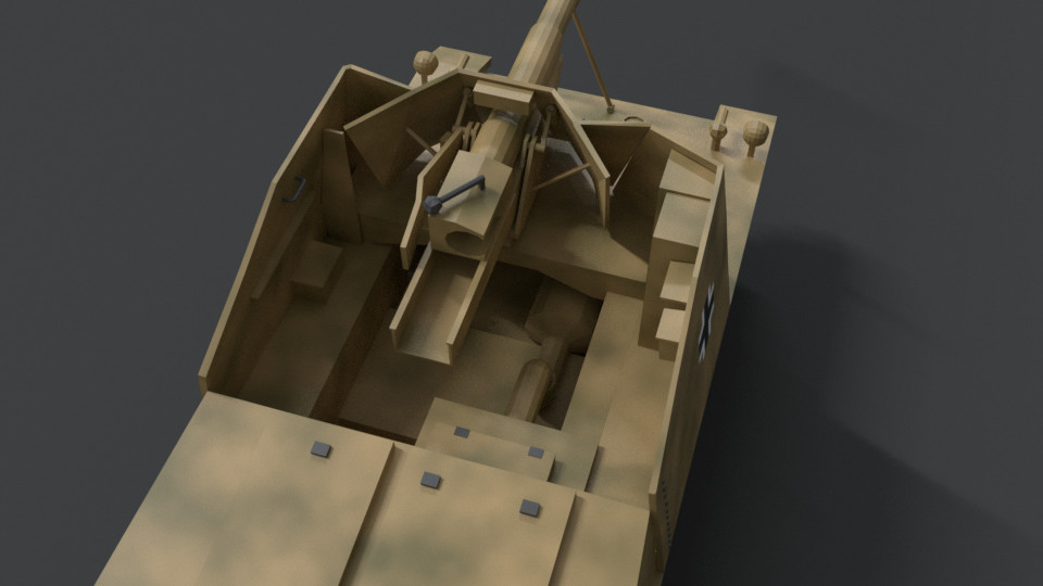 ArtStation - Low Poly Cartoon SdKFz 131 Marder II Tank | Resources