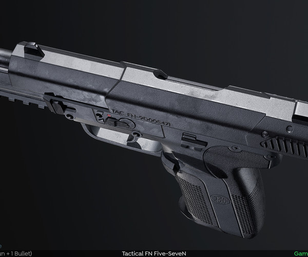 ArtStation - Tactical FN Five SeveN (Game Ready - Gun) | Game Assets