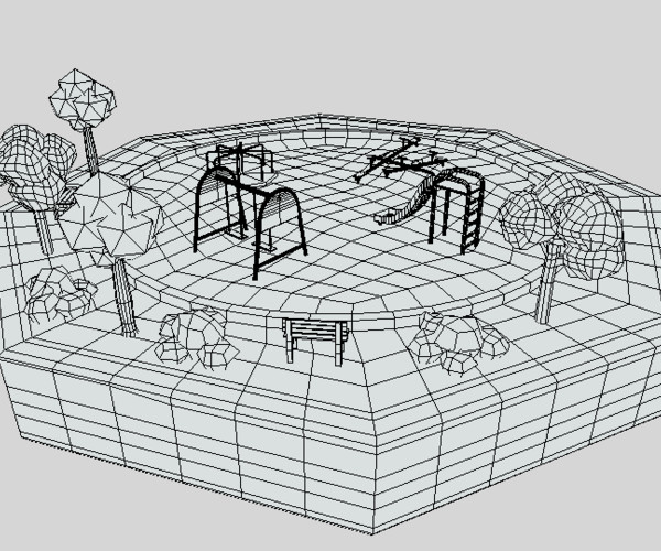 ArtStation - Low Poly Cartoon Playground Scene | Resources