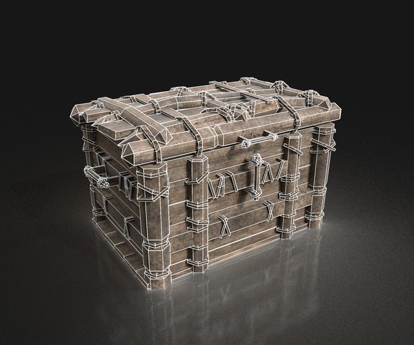 ArtStation - Medieval Wooden Treasure Chest Box Locker Viking Dungeon ...