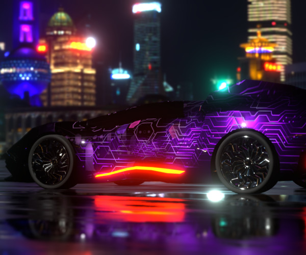 ArtStation - Avax - Cyberpunk car - 5k polygons - TWO 4K textures ...