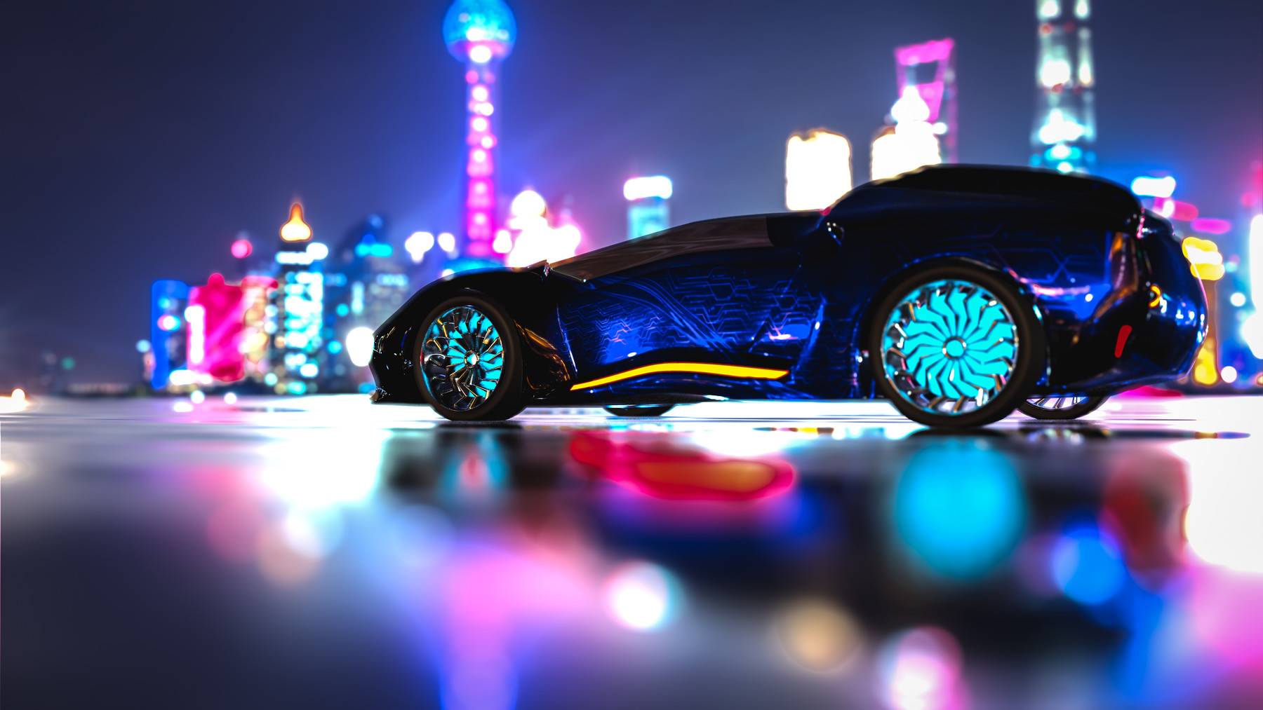 ArtStation - Avax - Cyberpunk car - 5k polygons - TWO 4K textures ...