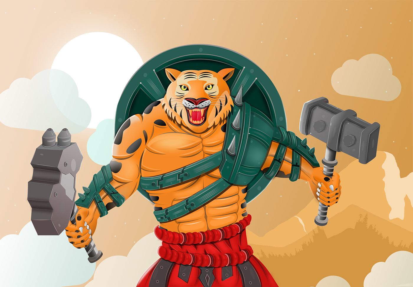 ArtStation - Tiger Warrior Art Work