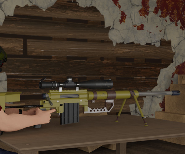 ArtStation - M200 sniper rifle | Resources