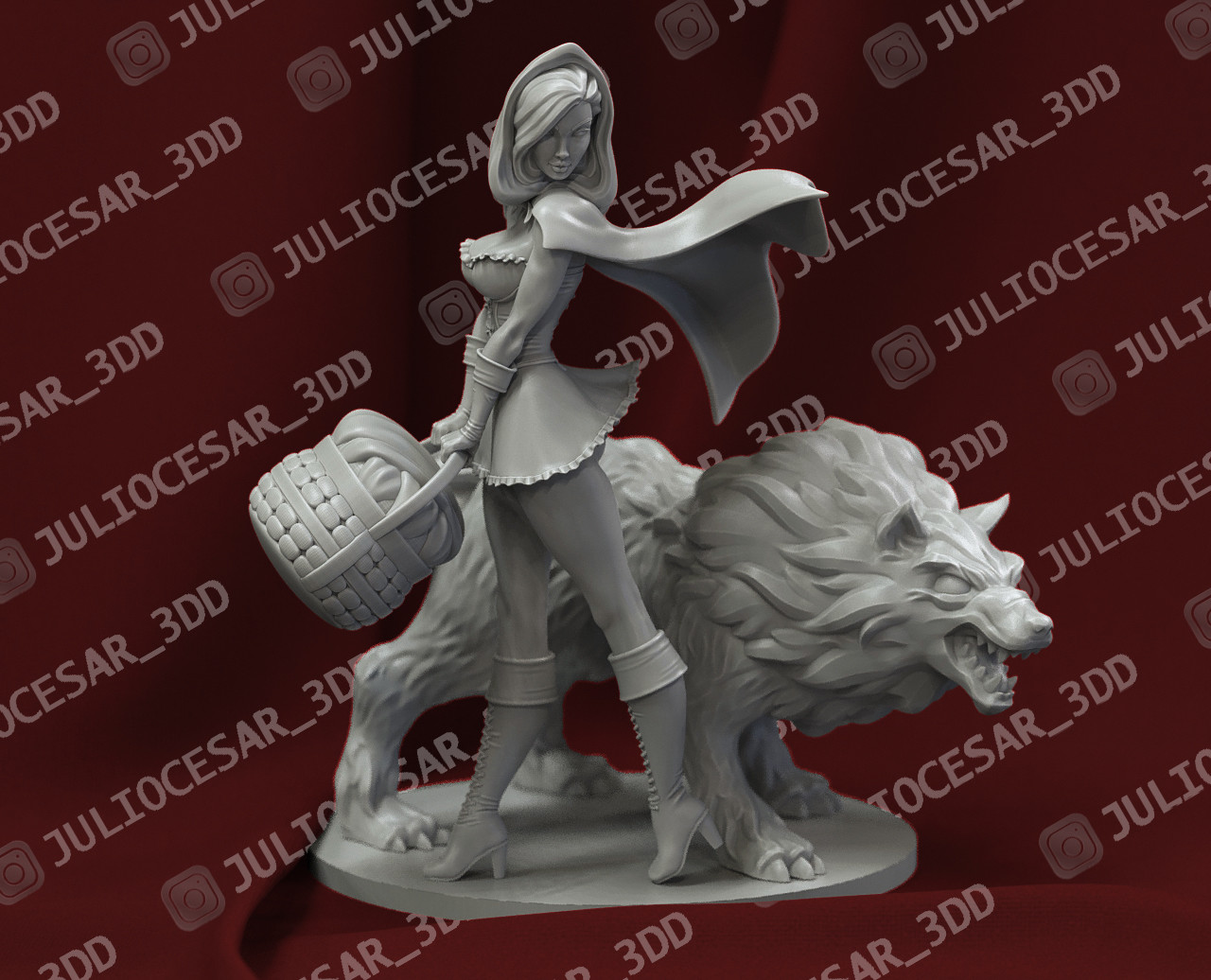 ArtStation - Little Red Riding Hood 3D print model | Game Assets
