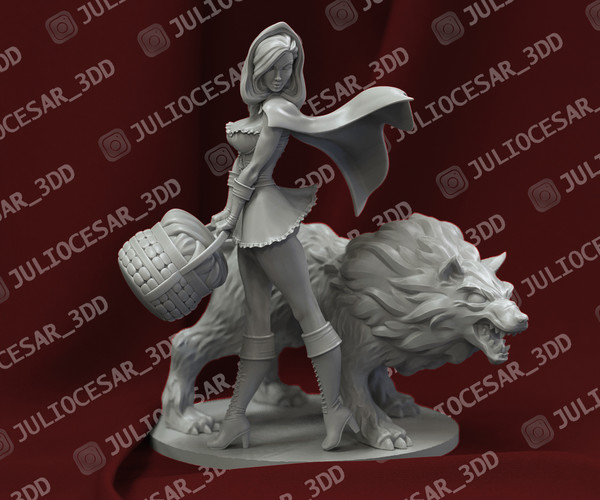 ArtStation - Little Red Riding Hood 3D print model | Game Assets