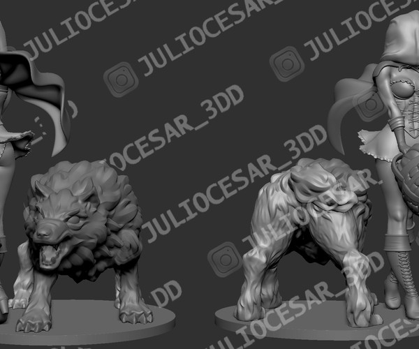 ArtStation - Little Red Riding Hood 3D print model | Game Assets