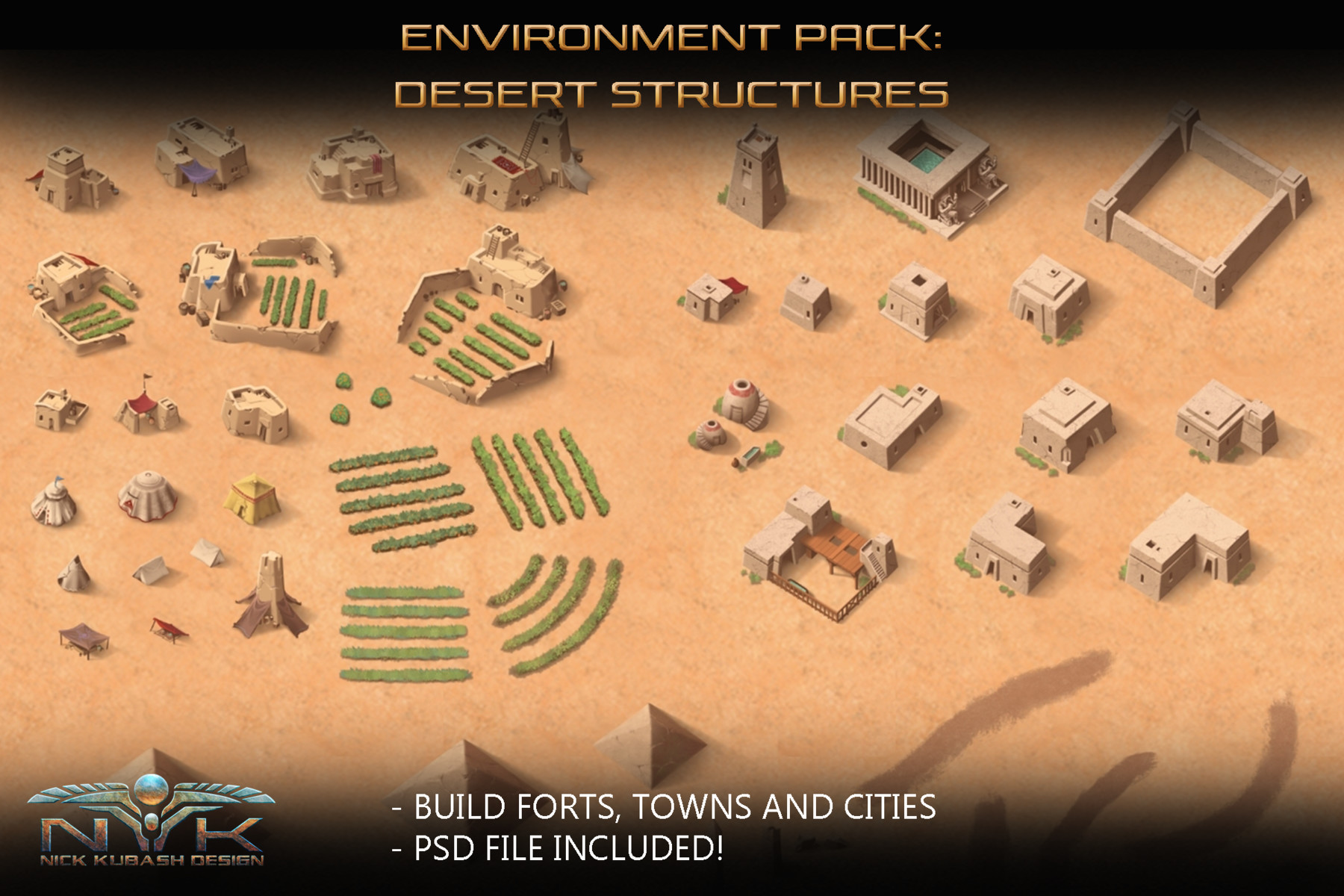 ArtStation - Environment Pack: Desert Structures | Game Assets