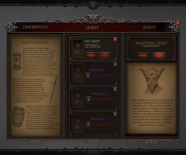 ArtStation - Demonic UI | Game Assets