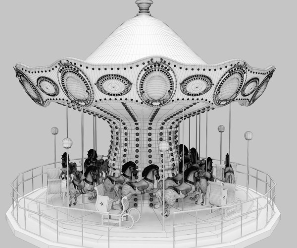 ArtStation - Carousel 3D model | Resources