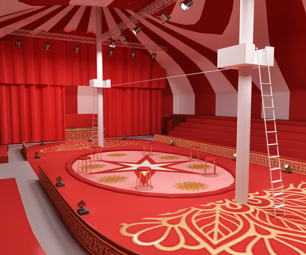 ArtStation - Circus interior and exterior model 3D model | Resources