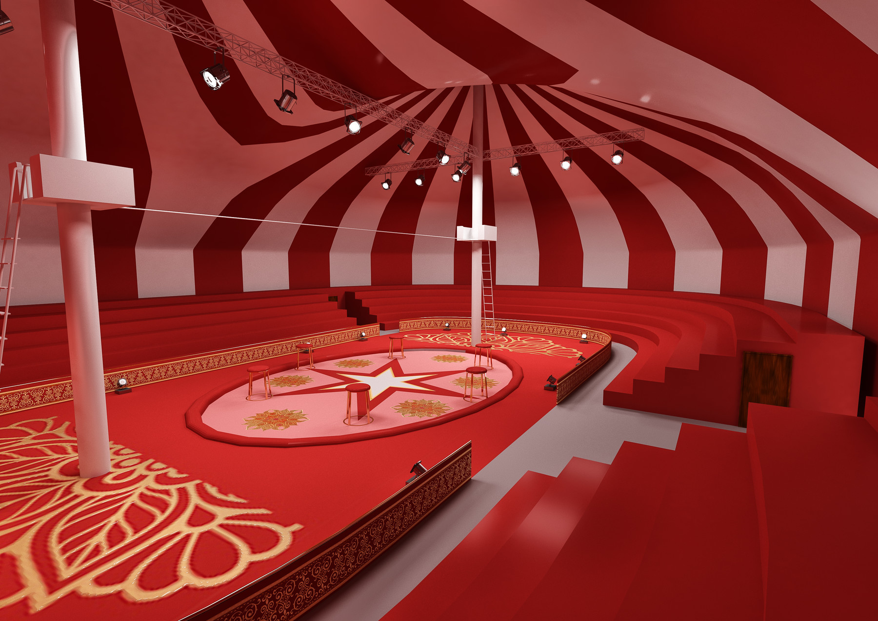 ArtStation - Circus interior and exterior model 3D model | Resources