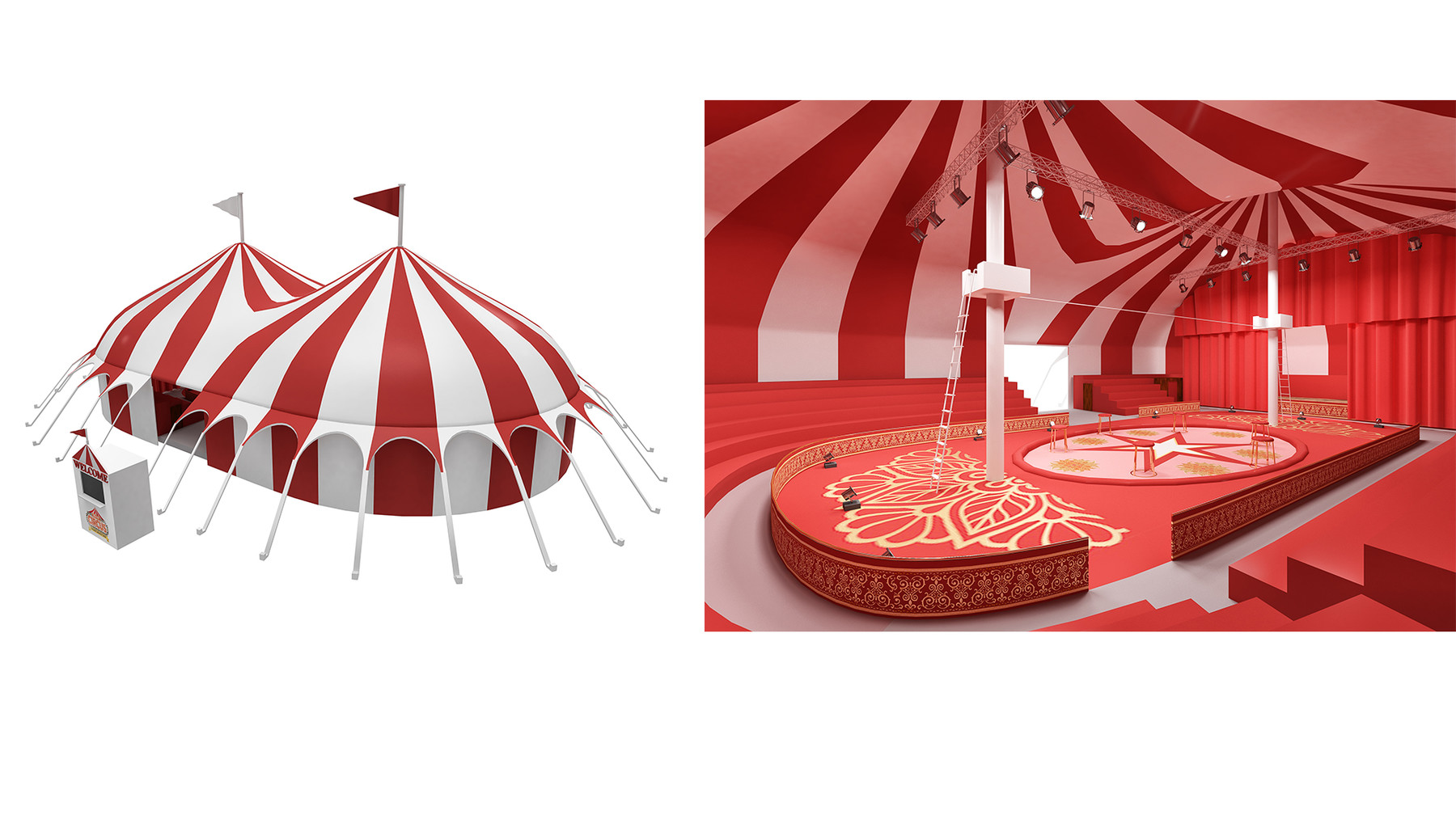 ArtStation - Circus interior and exterior model 3D model | Resources