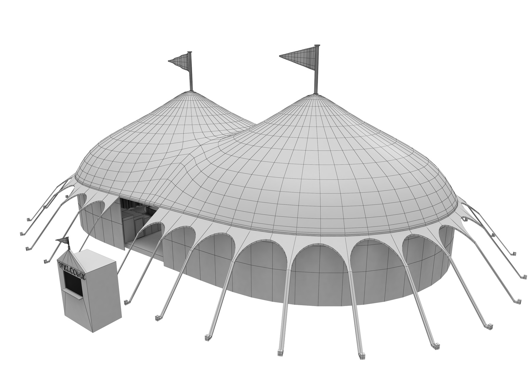 ArtStation - Circus interior and exterior model 3D model | Resources