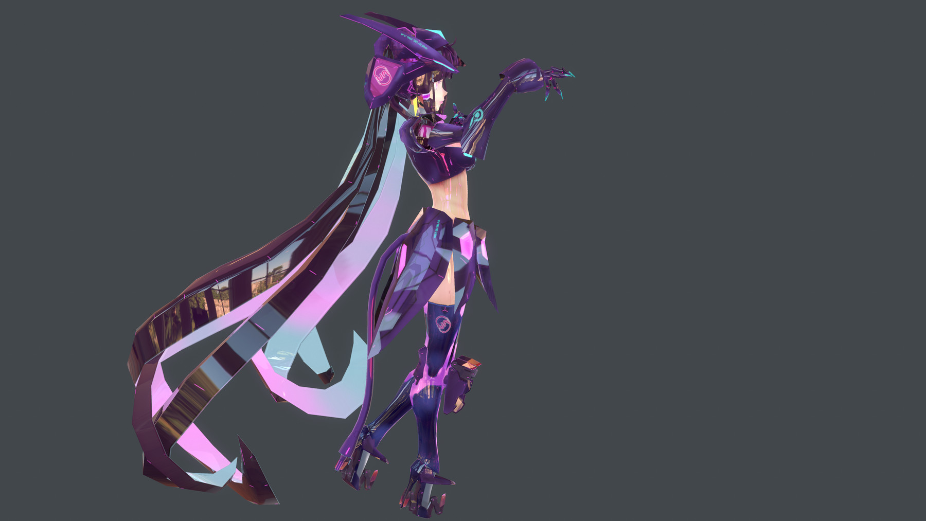 ArtStation - low-poly mech girl "Se-2Re" | Resources