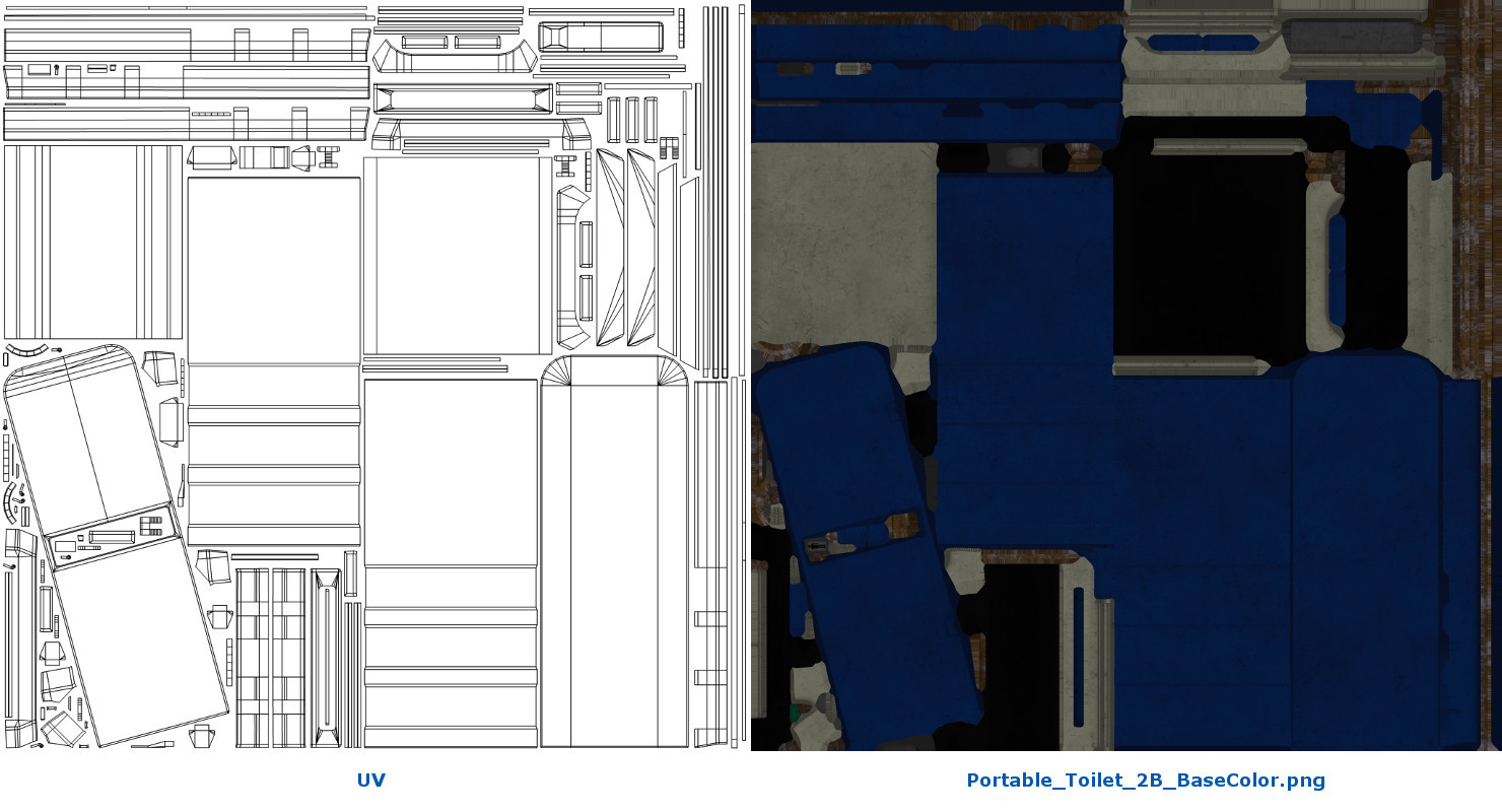 ArtStation - Portable Toilet 2B | Game Assets