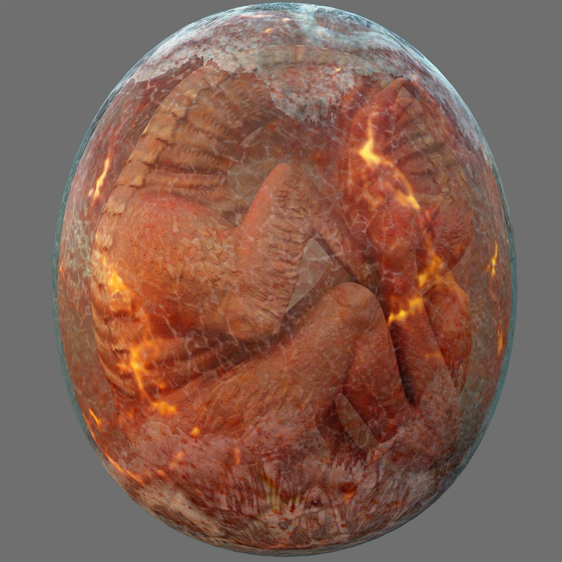 ArtStation - Alien Bird Fetus | Game Assets