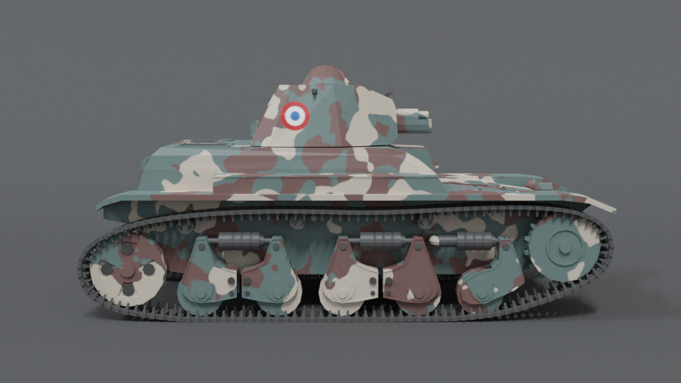 ArtStation - Low Poly Cartoon Renault R35 Tank | Resources