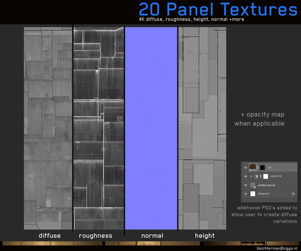 ArtStation - Large Scale Panels Textures | Game Assets