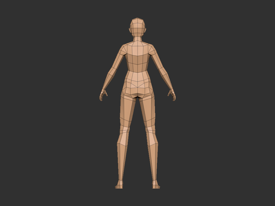 ArtStation - Humans base Low-poly | Game Assets