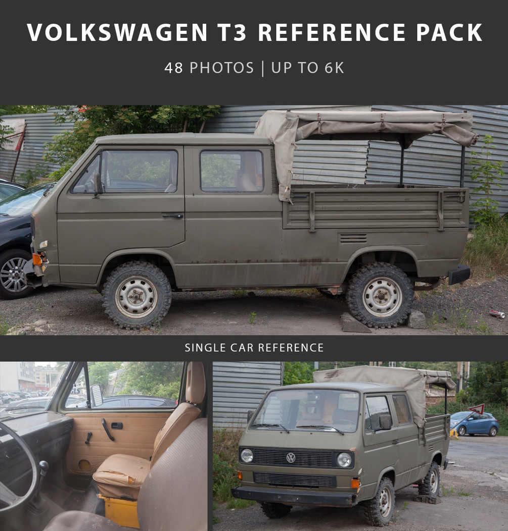 ArtStation - Volkswagen t3 - Army car project reference pack | Resources