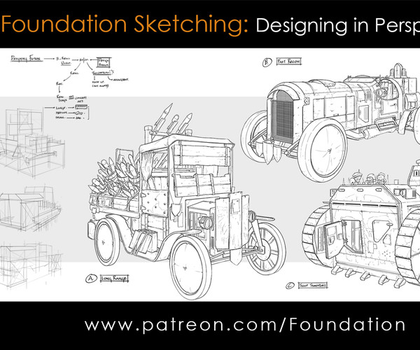 ArtStation - Foundation Art Group: Foundation Sketching - Designing in ...