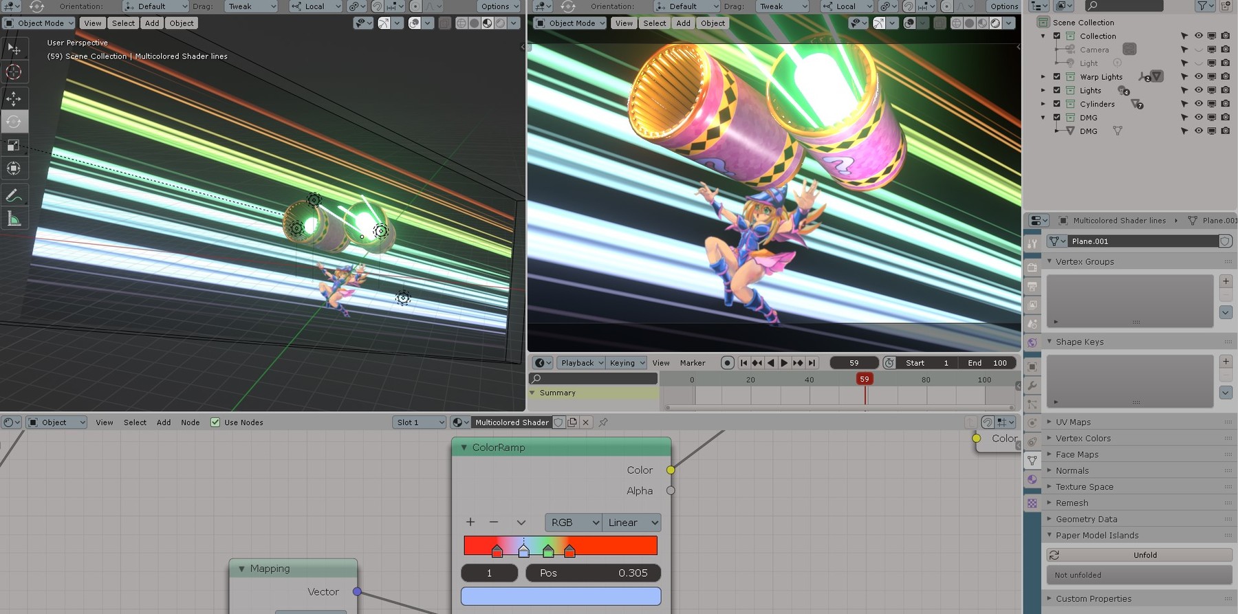 ArtStation - Parallax Shading for holographic cards in Blender | Resources